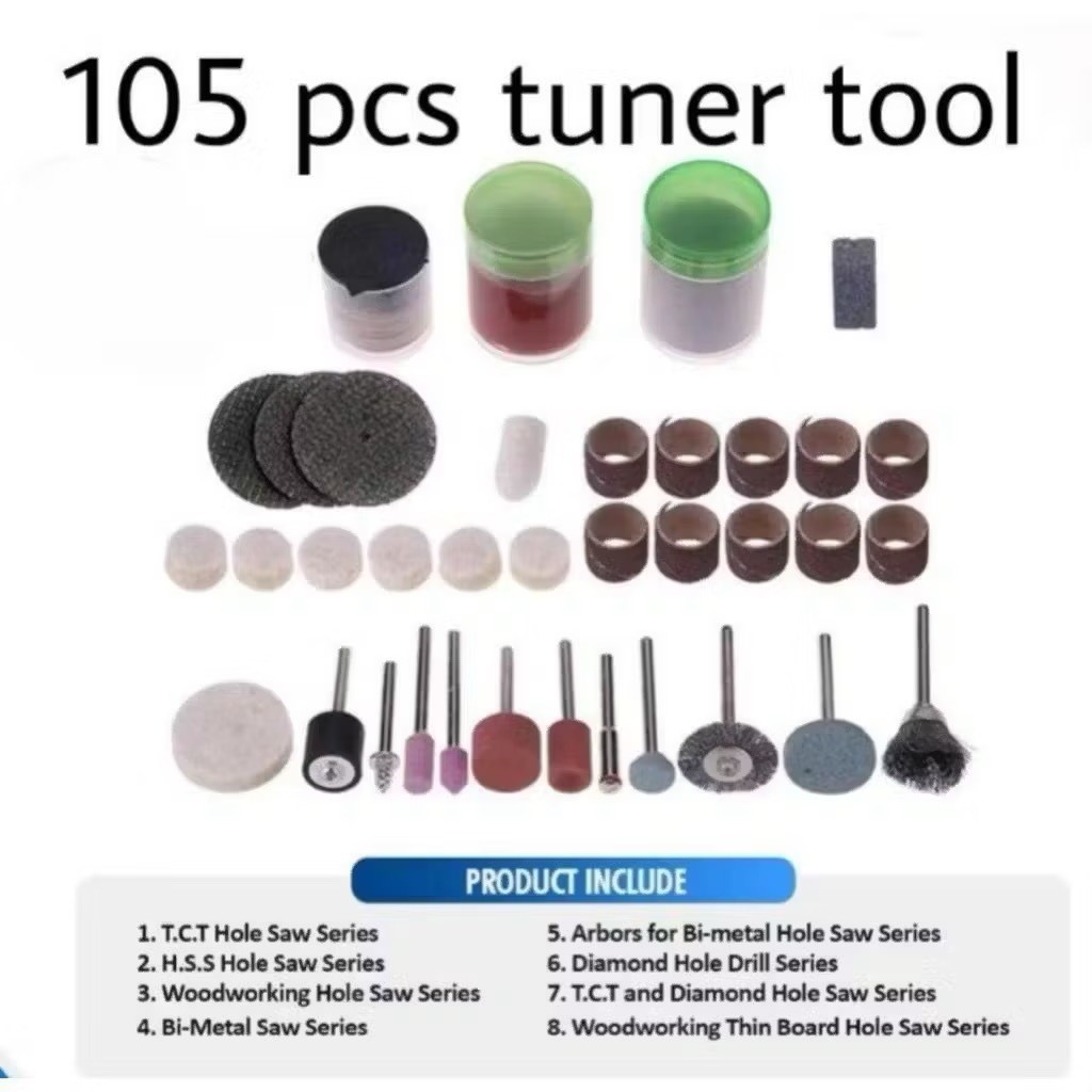 Jual (Gd) Set Aksesoris Bor Mini 105 Pcs Tuner Tool Mata Gerinda Amplas ...