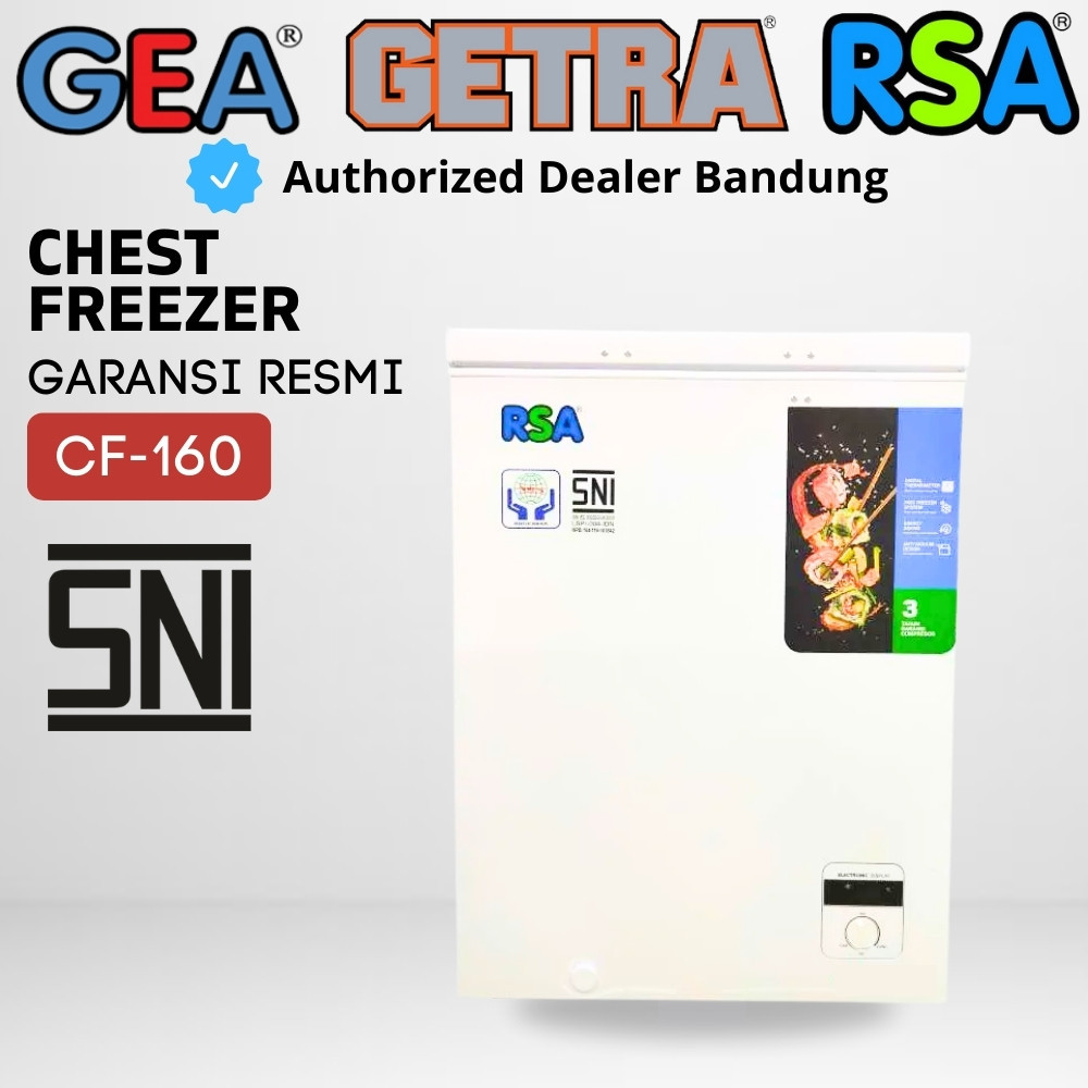Jual Chest Freezer RSA CF-160 Kapasitas 144 Liter CF 160 Garansi Resmi ...