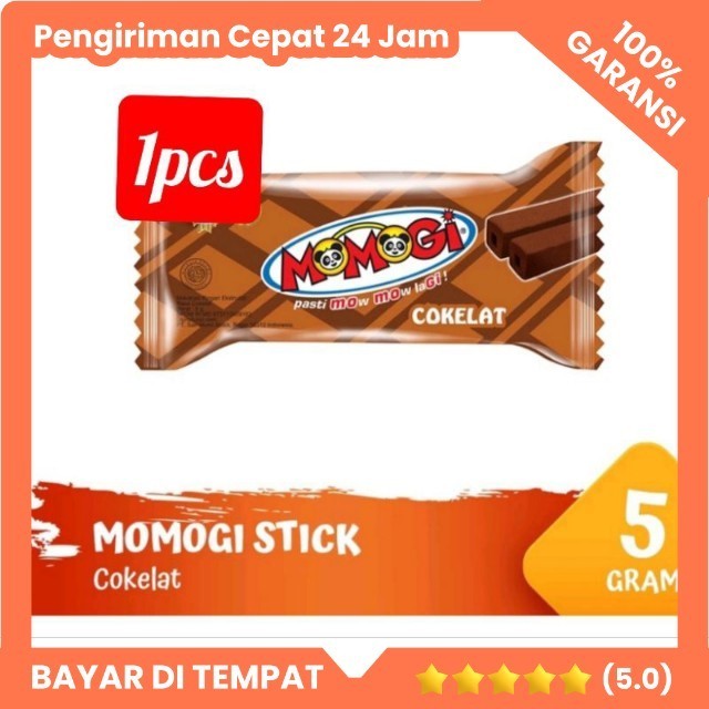 Jual MOMOGI STICK COKLAT SNACK 6/5gr makanan ringan jajanan murah ...