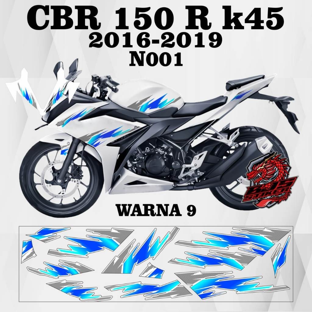 Jual stiker striping CBR 150 - setiker stiker sticker lis variasi New CBR K45R (2016-2019 ...