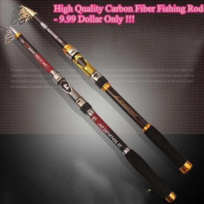 Jual pancingan carbon fibre 2,1M/carbonfibre fishing rod/joran pancing 2,1 | Shopee Indonesia