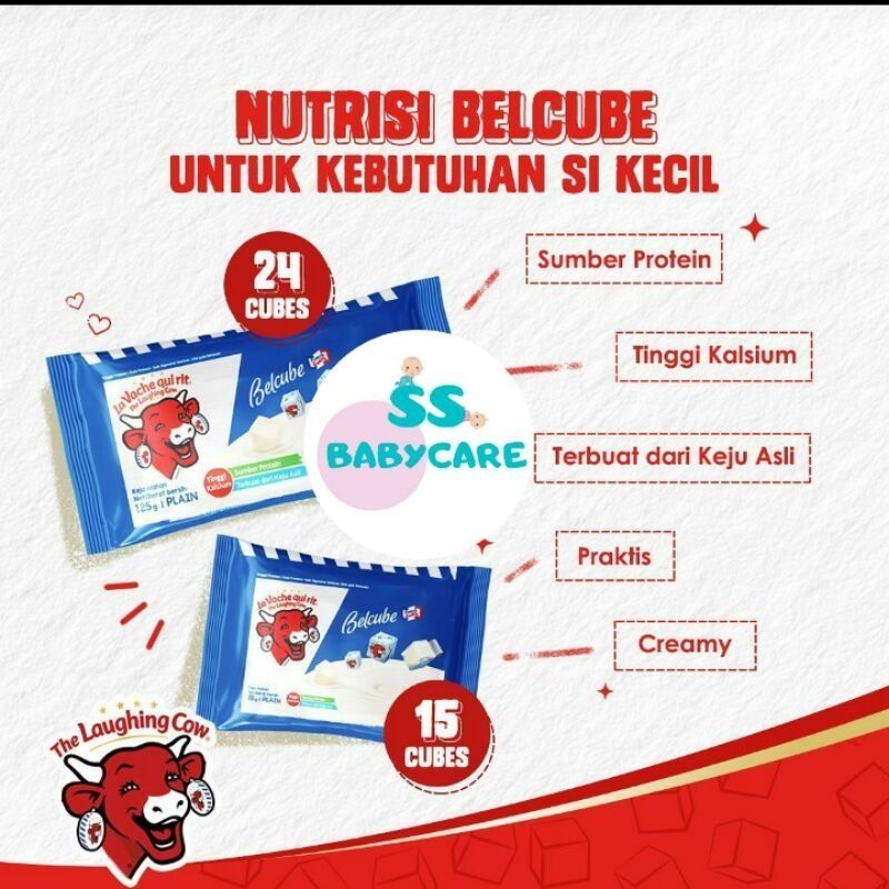 Jual The Laughing Cow Belcube Plain Cheese 24Cubes 125gr - Keju Belcube ...