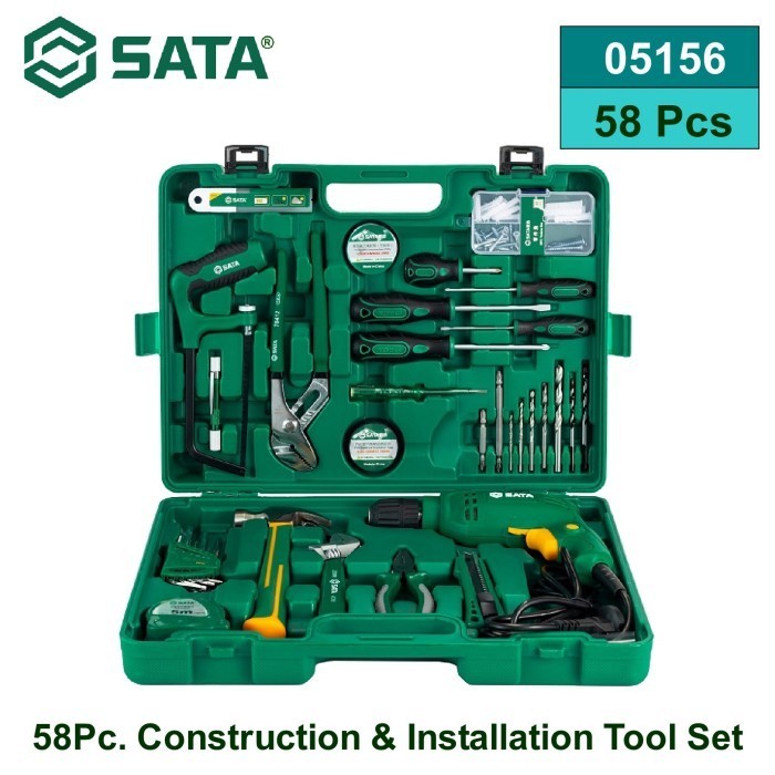 Jual SATA Tool Kit Set Sata 05156 - 58 Pcs Construction & Installation ...