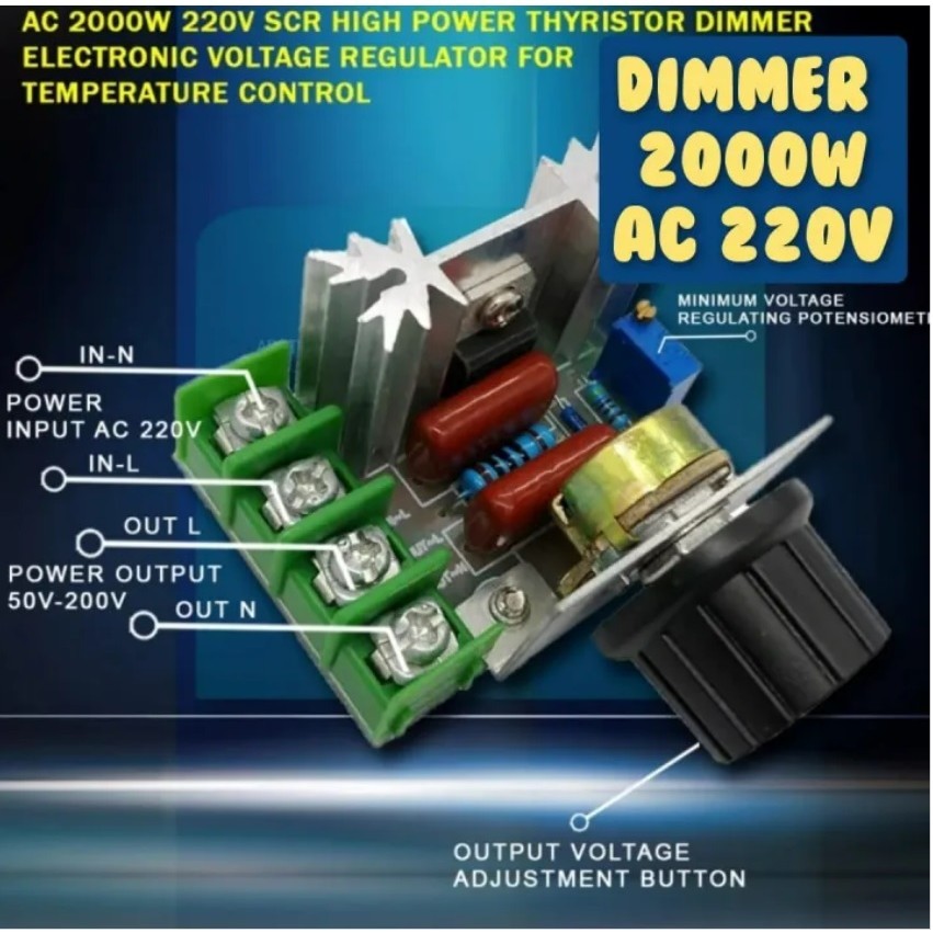 Jual Dimmer Speed Controller Motor Light / Dimmer SCR 2000Watt AC ...
