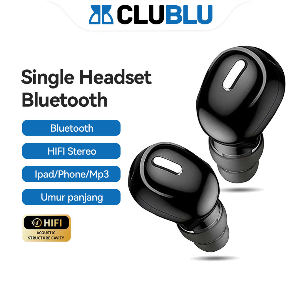 Jual Single Headset Bluetooth TWS Mini Single Kecil 1 Kuping Bulid-in ...