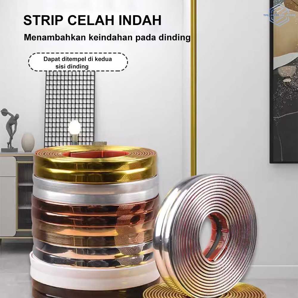 Jual 3M Wall Sticker Panjang List Plat Strip Mirror Stiker Dinding ...