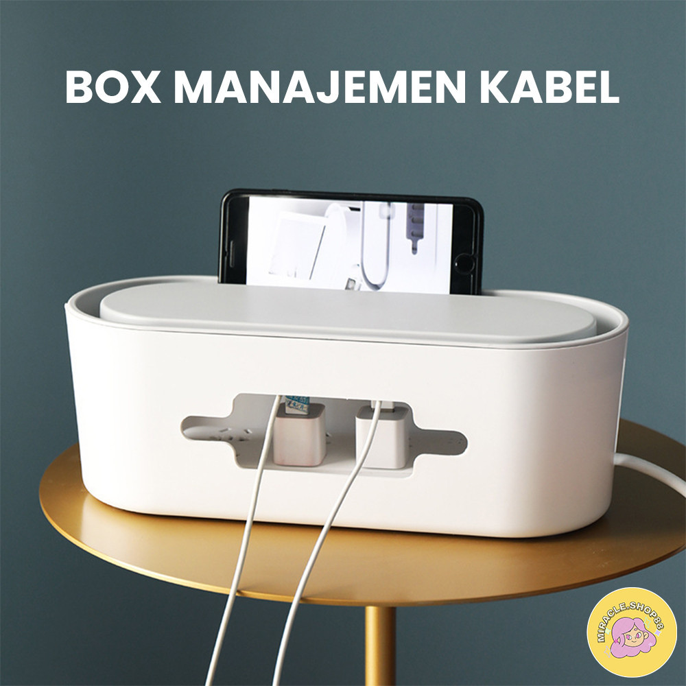 Jual MS Kotak organizer kabel charger wire cable management box ...