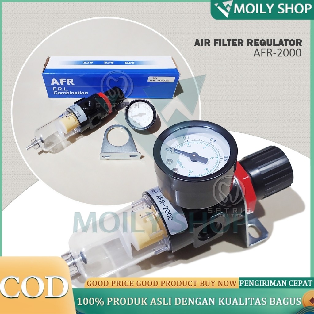 Jual Air Filter Regulator Pneumatic AFR-2000 Drat 1/4 | Shopee Indonesia