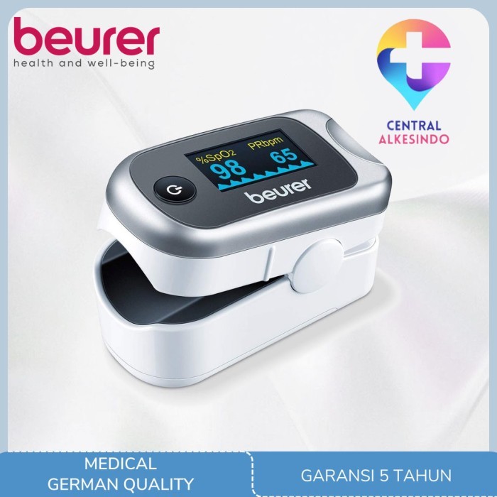 Jual Finger Pulse With PI Oximeter Saturasi Oksigen Oxymeter Beurer PO ...