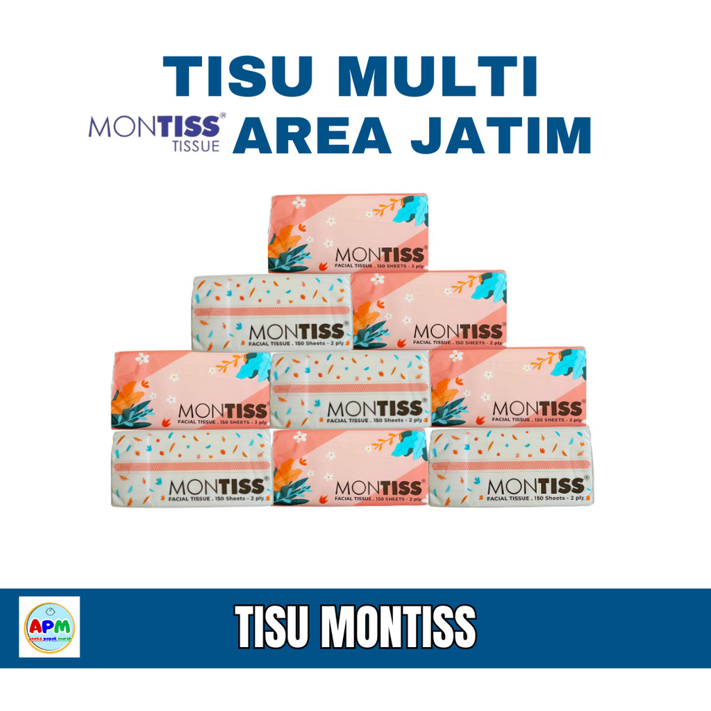 Jual PAKET 6 8 10 PACKS Montiss Facial Tissue - Tisu Wajah Montiss 150 ...