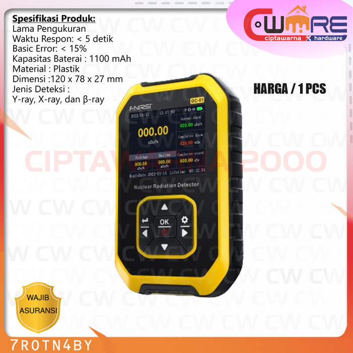 Jual Alat Ukur Deteksi Radiasi Radiation Industri Detector Geiger ...