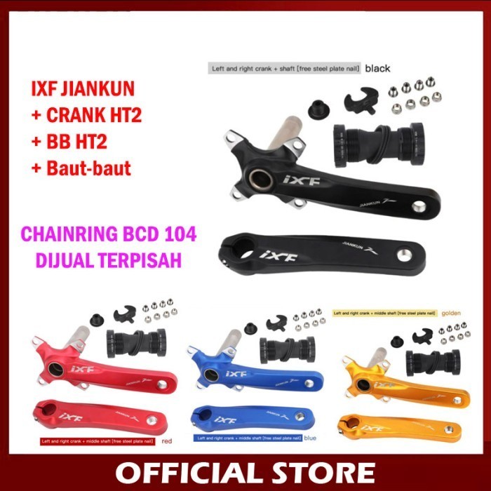 Jual IXF Crankset Plus BB HT2 Crank Set Hollowtech BCD 104 not Shimano ...