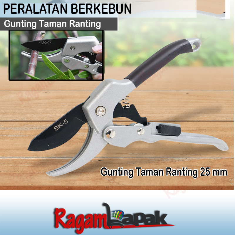 Jual Gunting Taman Ranting Tumbuhan Bunga Pruning Scissors 25mm - SK5 ...