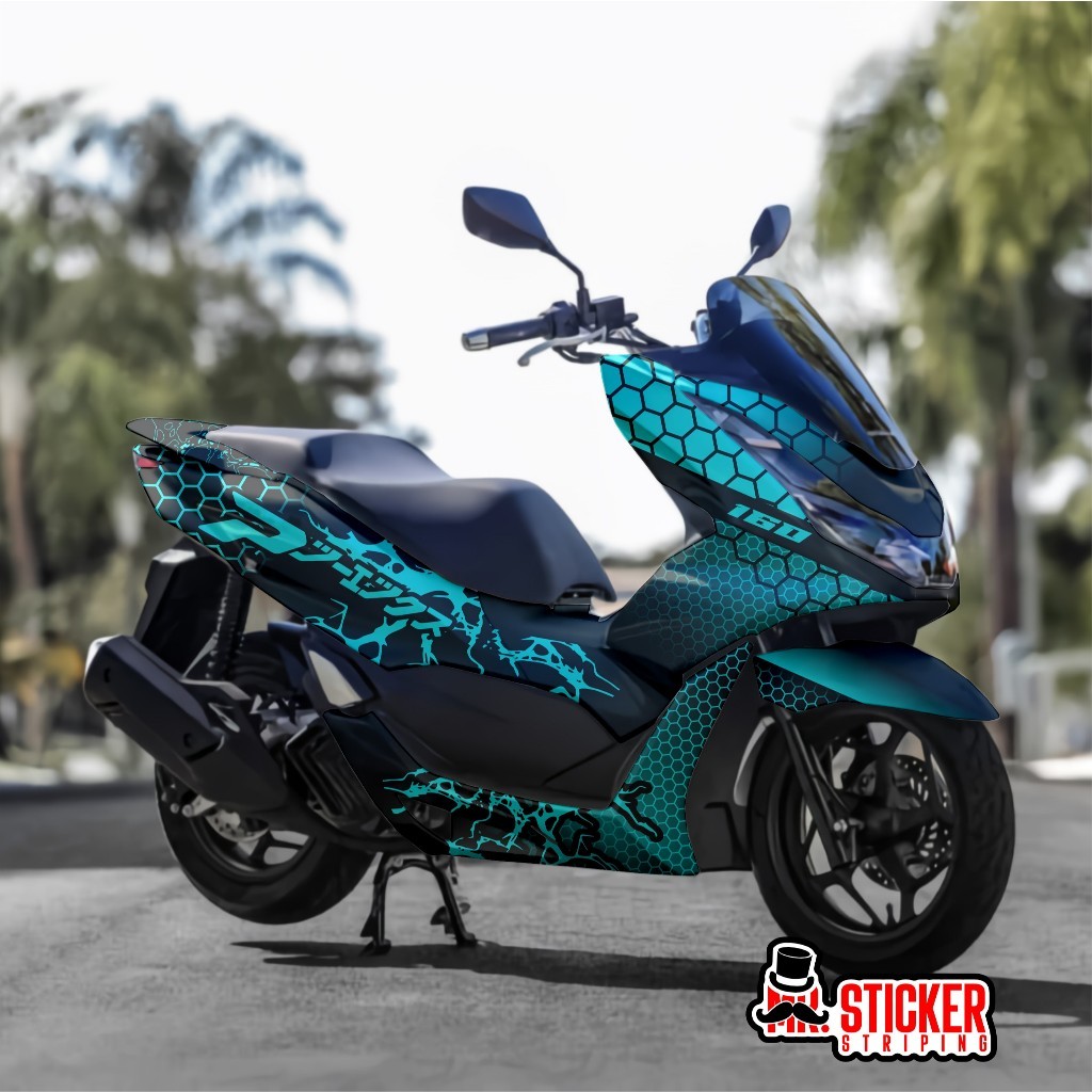 Jual Decal Honda PCX 160 PCX 150 full body custom sticker free design ...