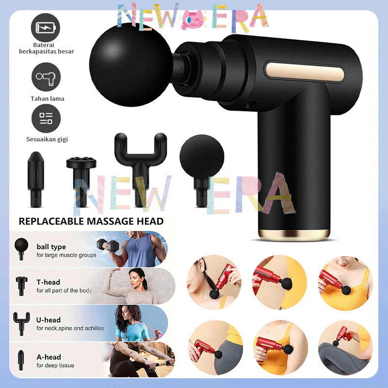 Jual Alat Pijat Mini Fascial Gun Massage Gun Smart Alat Pijat Gym ...