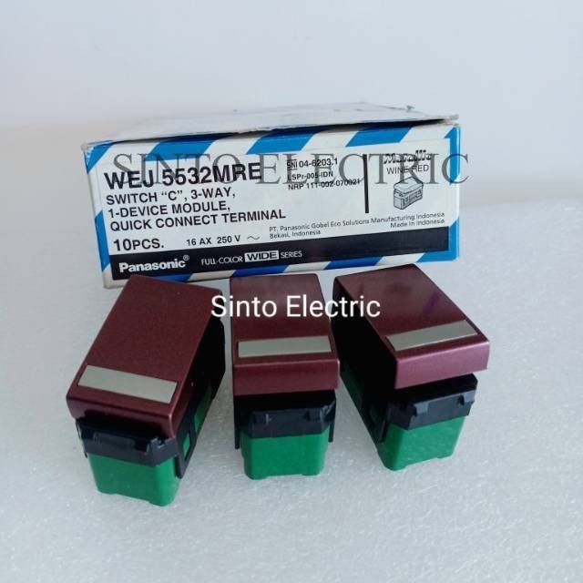 Jual Panasonic Modul Kecil Hotel WEJ5532-MRE Wide Series Red Wine ...