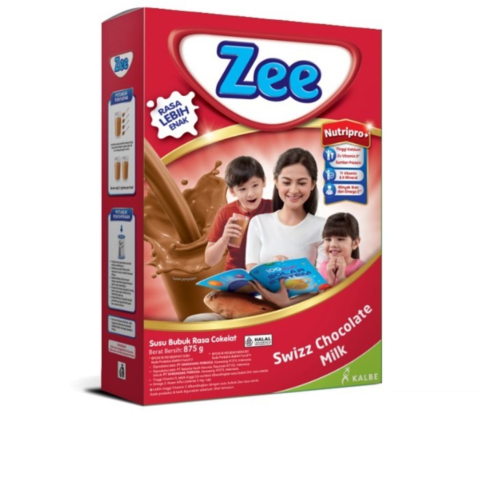 Jual SUSU BUBUK ZEE KIDS REGULER SWISS CHOCOLATE MILK 875 GRAM | Shopee ...