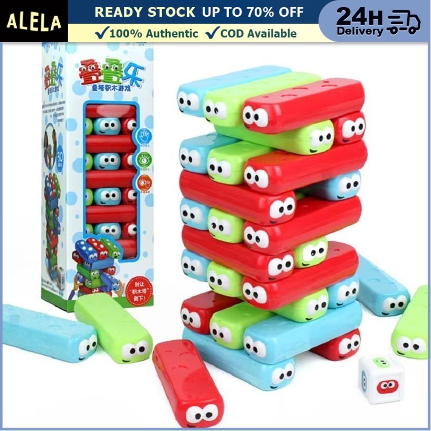 Jual Set Stacko Balok Permainan Menara Warna Warni Mainan Anak Keluarga ...