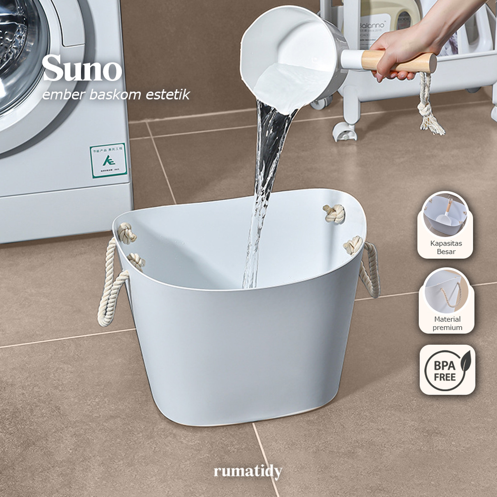 Jual 【RUMATIDY】SUNO Ember Baskom Putih Estetik Nordic Style Mewah ...