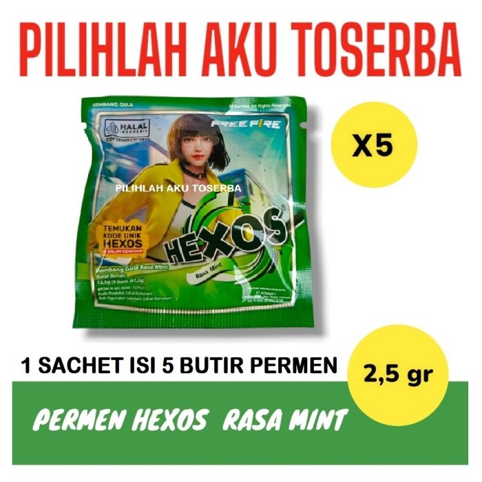 Jual Permen HEXOS Rasa MINT - ( HARGA 5 SACHET ) | Shopee Indonesia