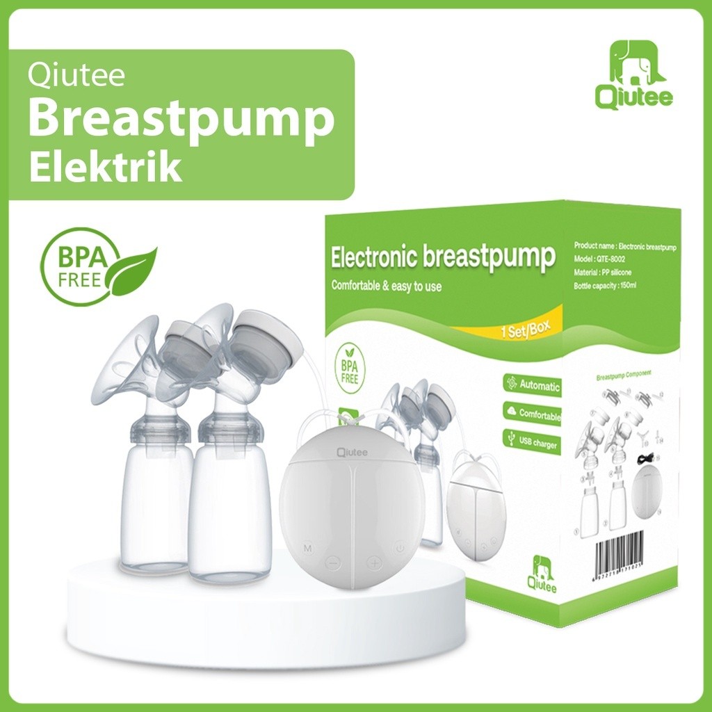 Jual Qiutee Double Electric Breast Pump Pompa ASI Elektrik Ganda [Bisa Beli Ecer DOT / Tutup ...