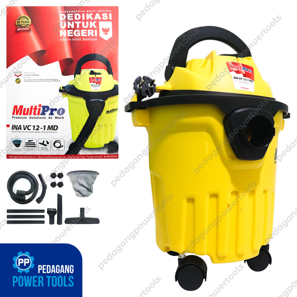 Jual MULTIPRO INA VC 12-1 MD Mesin Vacuum Cleaner 12 Liter Alat Sedot Debu Basah Kering Wet Dry ...