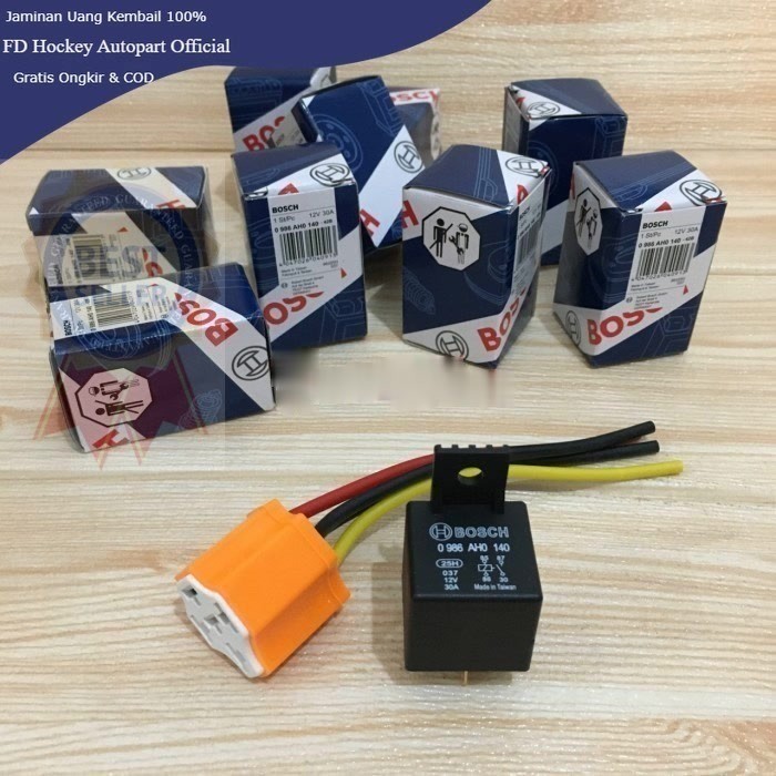 Jual PAKET RELAY KLAKSON BOSCH 4K 12V/30A + SOCKET RELAY | Shopee Indonesia