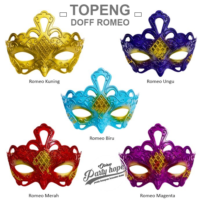 Jual Topeng Pesta Romeo / Mask Party Masquerade Romeo / Topeng Party ...