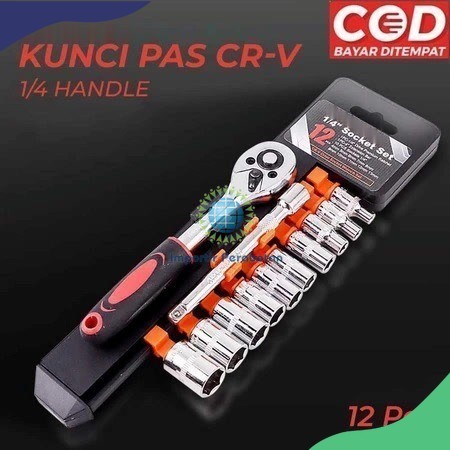 Jual IMP-C206-4 - 13 mm 12pcs Kunci shock CRV 1/4 Kunci Ratchet | Shopee Indonesia