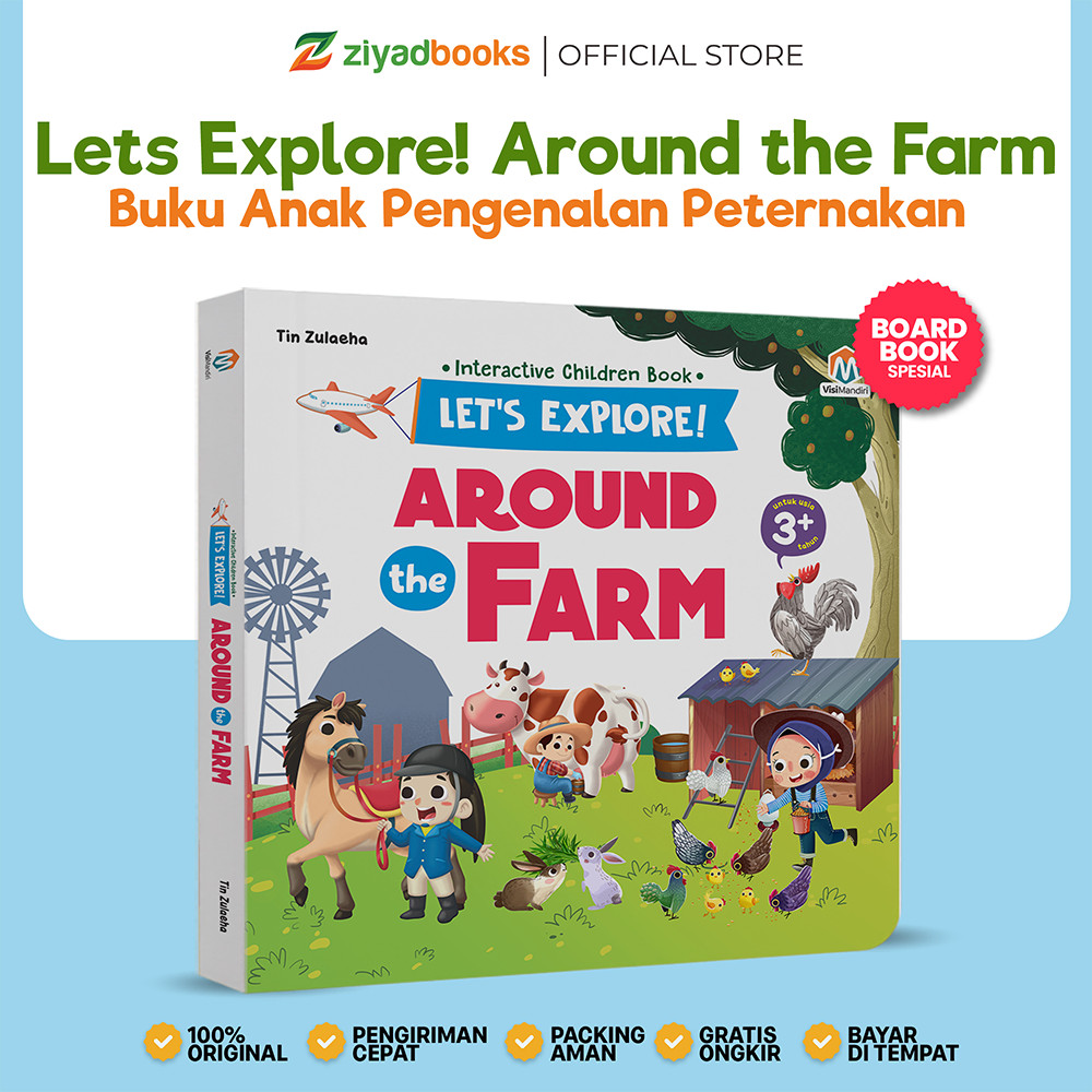 Jual Visi Mandiri - Buku Anak - Lets Explore! Around the Farm Boardbook - Ziyadbooks | Shopee ...