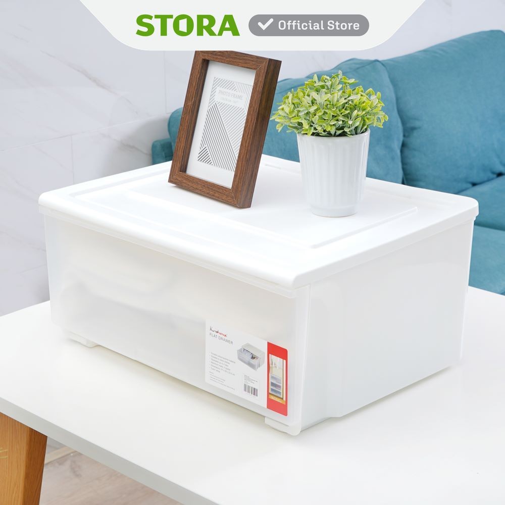 Jual Stora Kotak Penyimpanan Flat Drawer Container Box Kotak Serbaguna ...