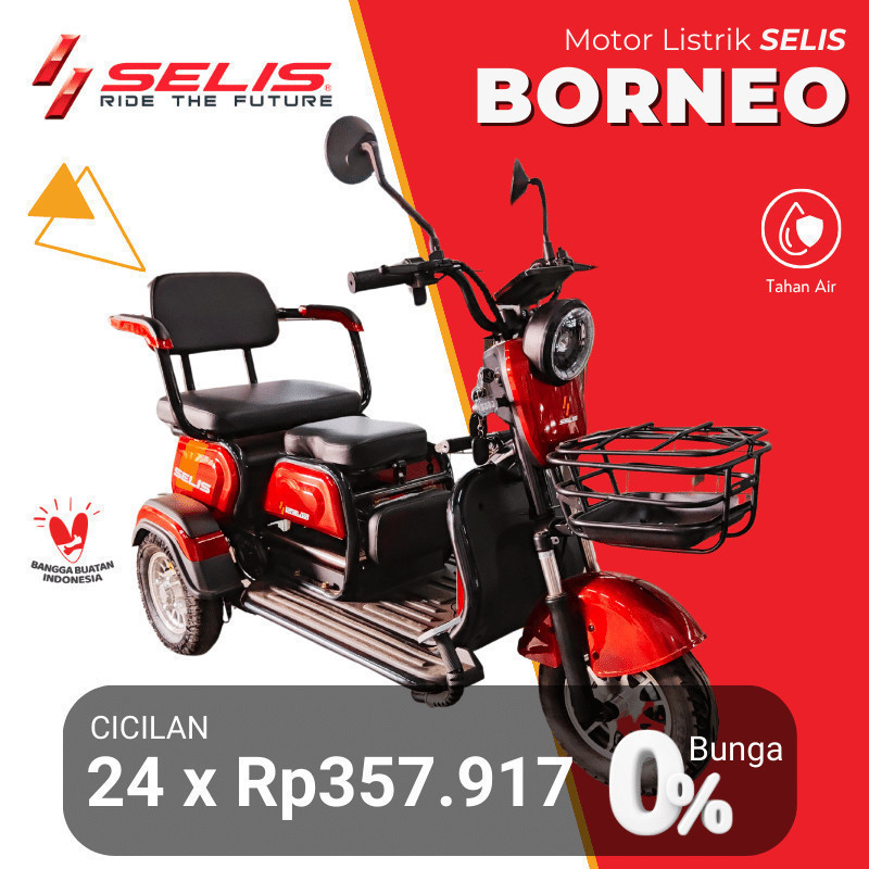 Jual SELIS - Motor listrik Borneo ( Roda 3 ) | Shopee Indonesia