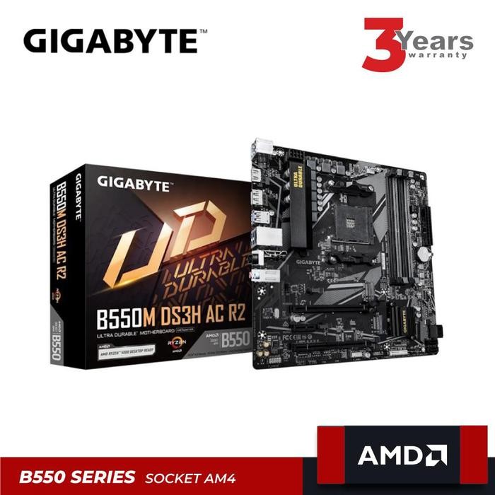 Jual GIGABYTE B550M DS3H AC R2 | Motherboard AMD B550 AM4 DDR4 Micro ...