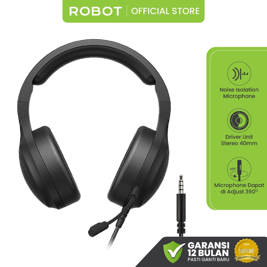 Jual ROBOT Headphone Kabel Stylish Suara Super Bass Nyaman Ditelinga ...