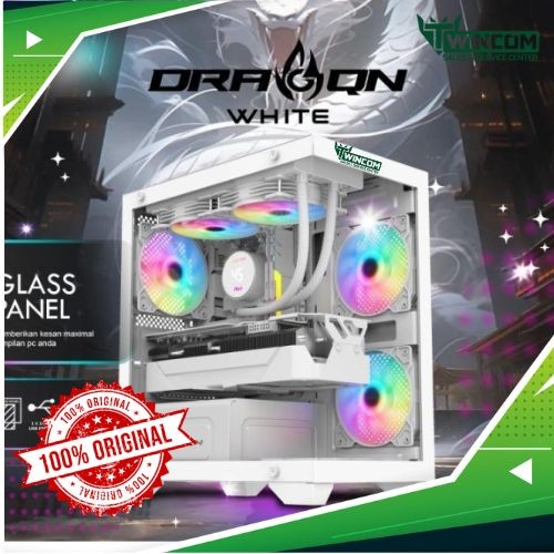 Jual Casing Pc Gaming DRAGQN Dragon 350 Varro Prime Free 3 Fan RGB ...