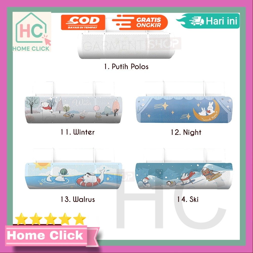 Jual Penahan Angin AC Reflector Talang AC Motif Karakter Lucu Cover ...