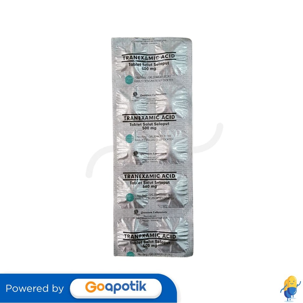 Jual Tranexamic Acid Quantum 500 Mg Strip 10 Tablet | Shopee Indonesia