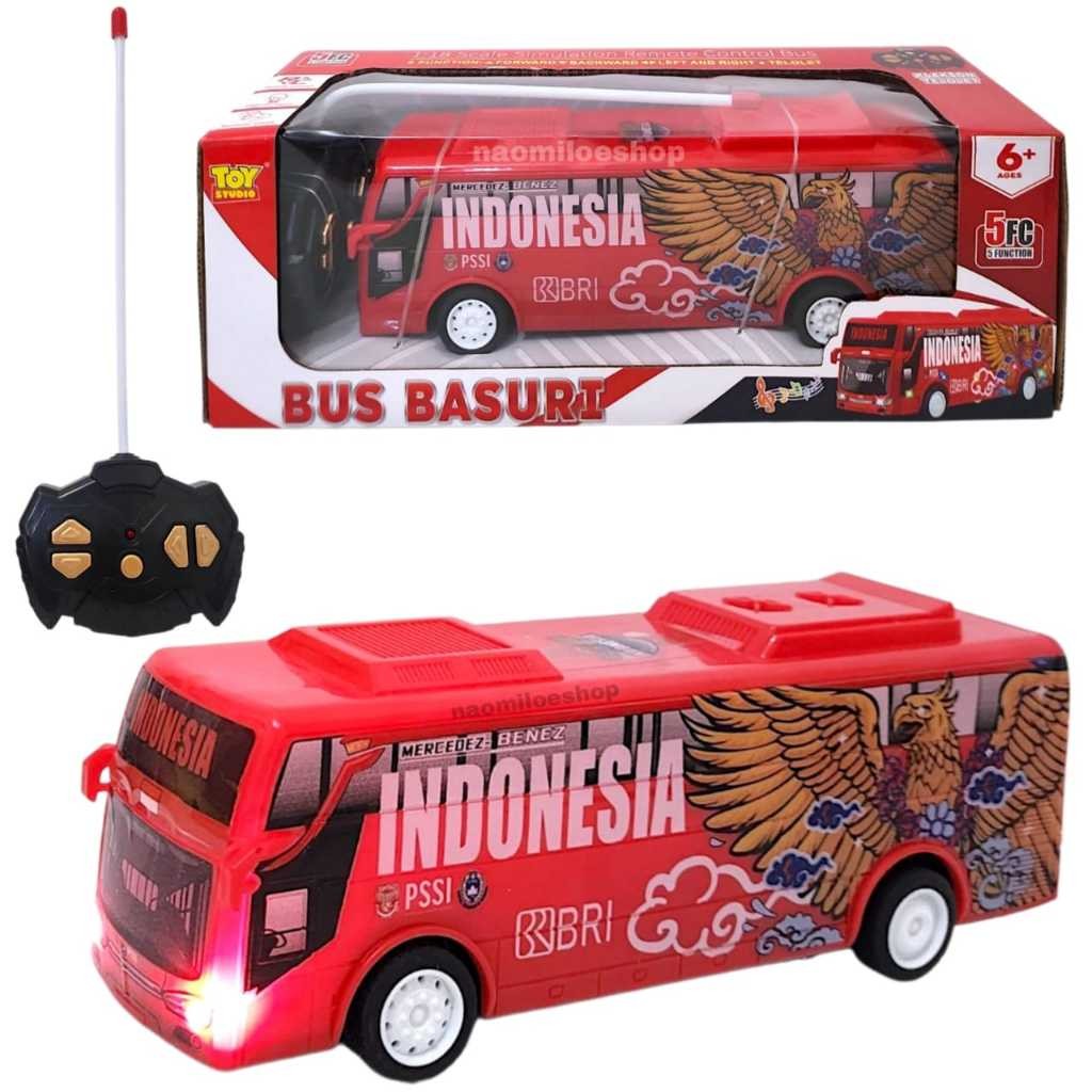 Jual RC TIMNAS BASURI INDONESIA BUNYI BUS TELOLET RC MAINAN BIS BASURI ...