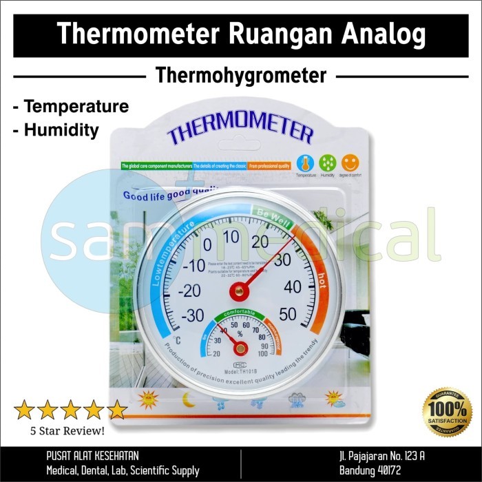Jual Thermometer Ruangan Analog / Thermohygrometer | Shopee Indonesia