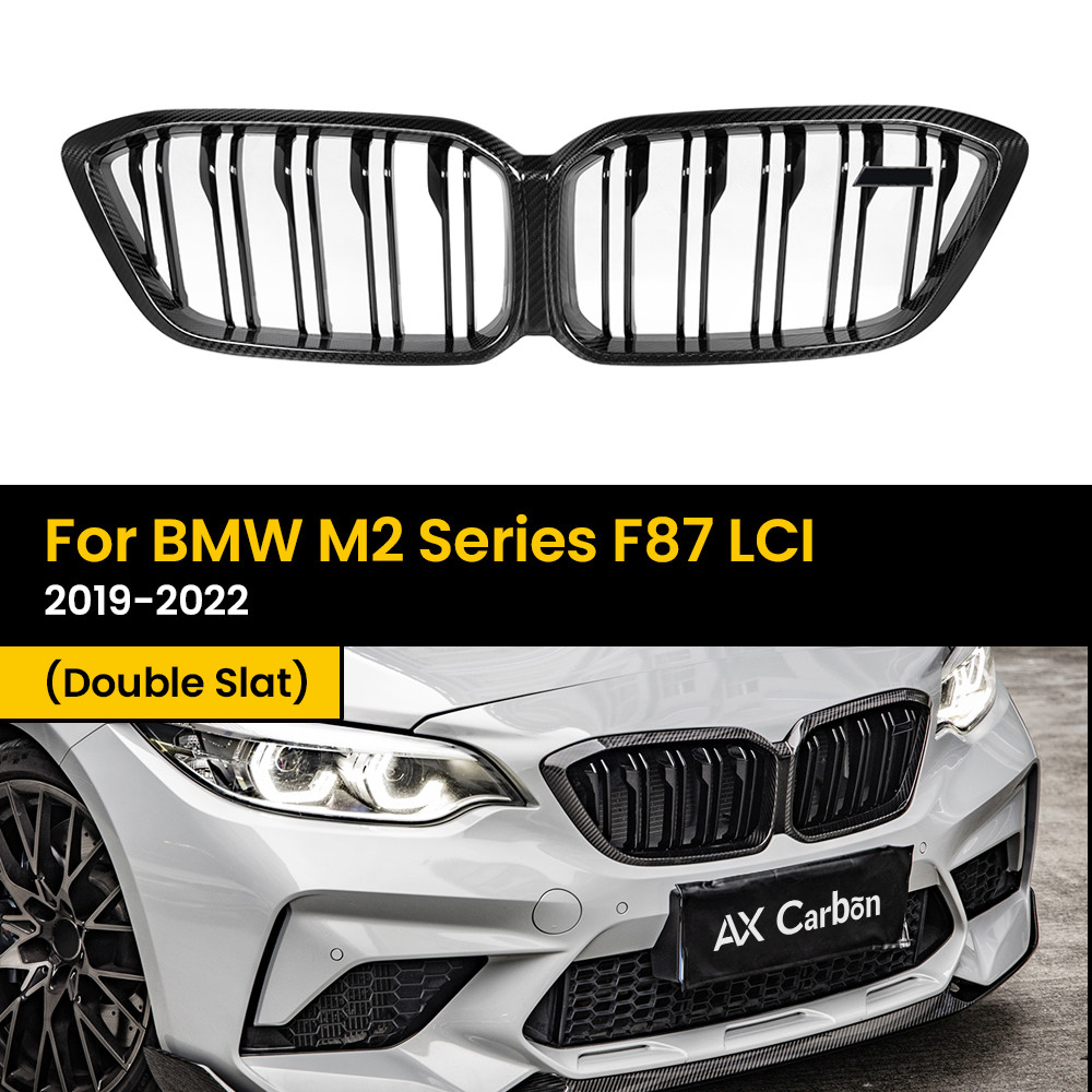 Jual Real Dry Carbon Fiber Front Grill Grille Replacement Front Bumper ...