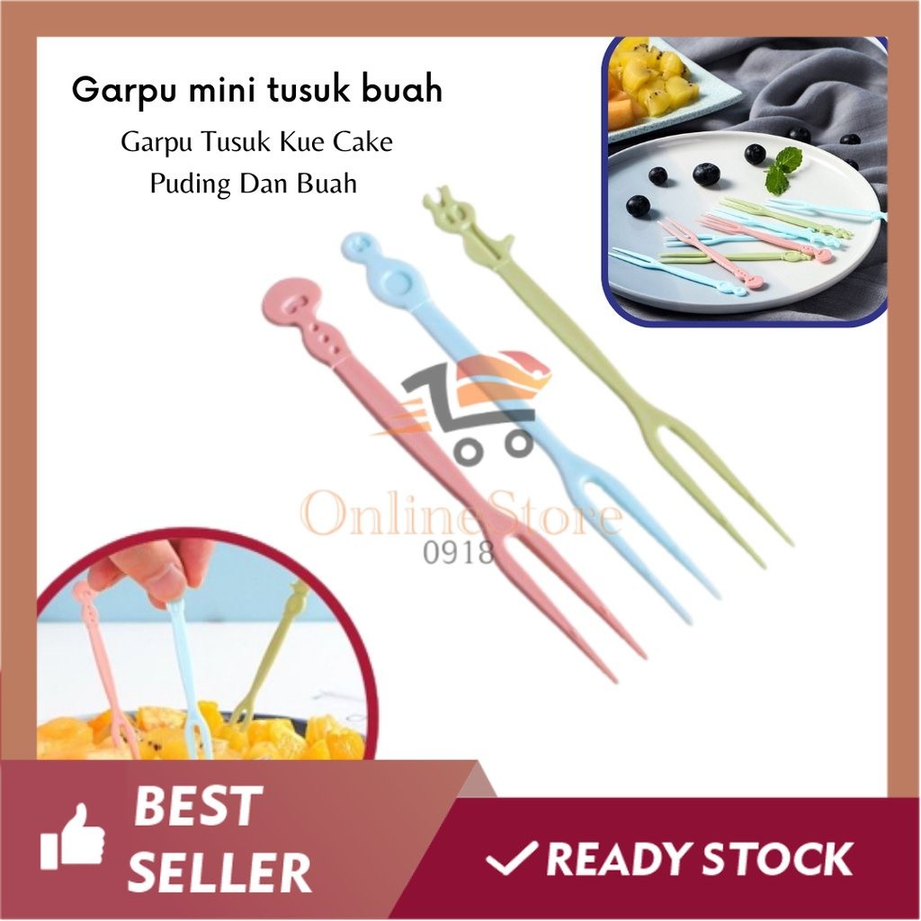 Jual OS -H213- Garpu Mini Tusuk Buah Per-Pcs - Garpu Mini Plastik ...