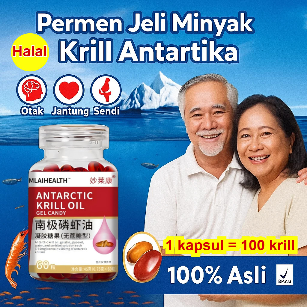 Jual 【Beli 1 Gratis 2】 Minyak Krill Antartika 60 Kapsul/Minyak Krill ...