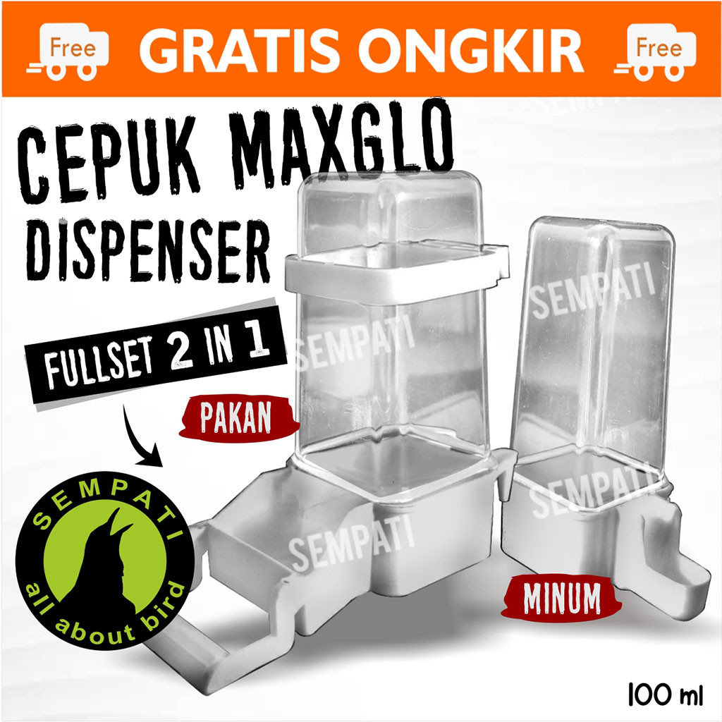 Jual SEMPATI Cepuk Tabung Dispenser Bening Maxglo Max Glo Fullset 100ml ...