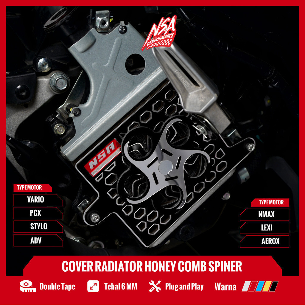 Jual NSA COVER RADIATOR SPINER HONEYCOMB VARIO PCX NMAX AEROX ADV LEXI ...