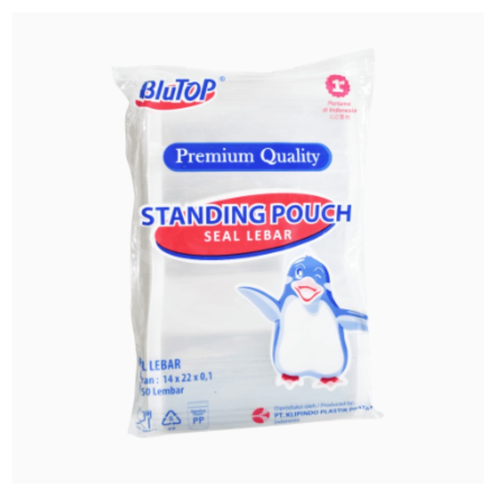 Jual Standing Pouch 14x22 Seal Lebar isi 50 Blutop Kemasan Plastik Klip ...