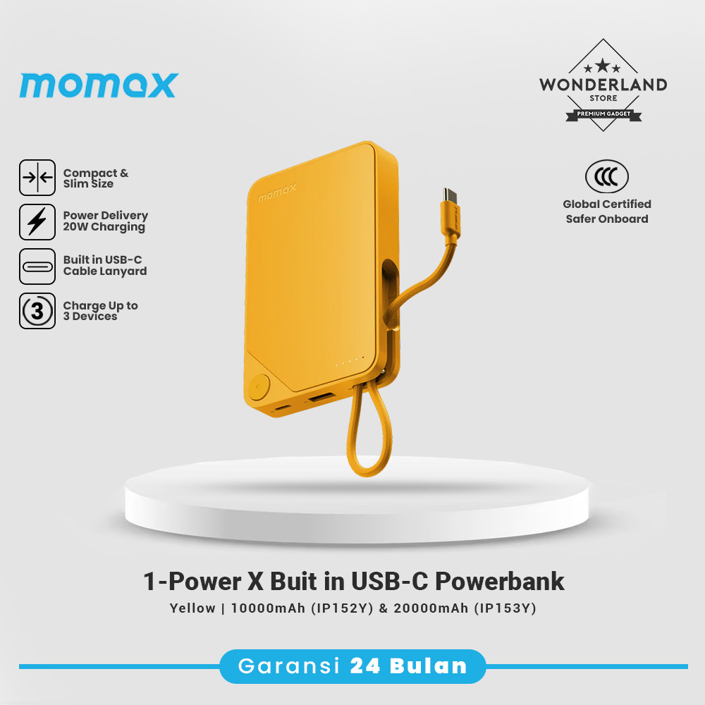 Jual Momax CCC Powerbank 1-Power X Power Bank 10000mAH 20000mAH Built ...