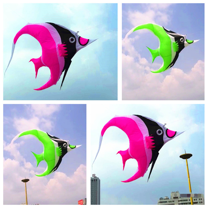 Jual Fish kite flying soft kites professional parachute kite wing delta ...