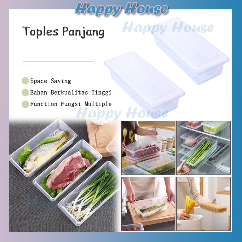 Jual Wadah Toples Serbaguna Toples Panjang Wadah Tempat Ikan Sayur Buah ...