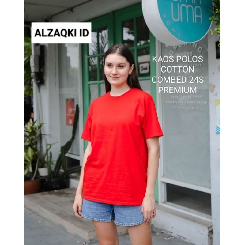 Jual KAOS POLOS/KAOS POLOS LENGANG PENDEK/KAOS POLOA COTTON COMBED 24S/KAOS POLOS PRIA DAN ...