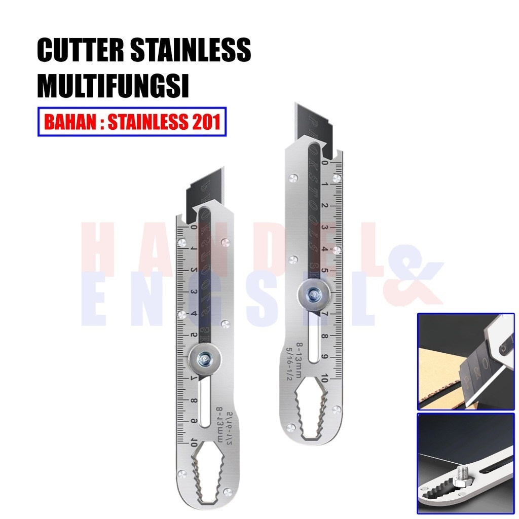 Jual 9in1 Pisau Cutter Multifungsi Cutter Pisau Stainless Besar Pisau ...